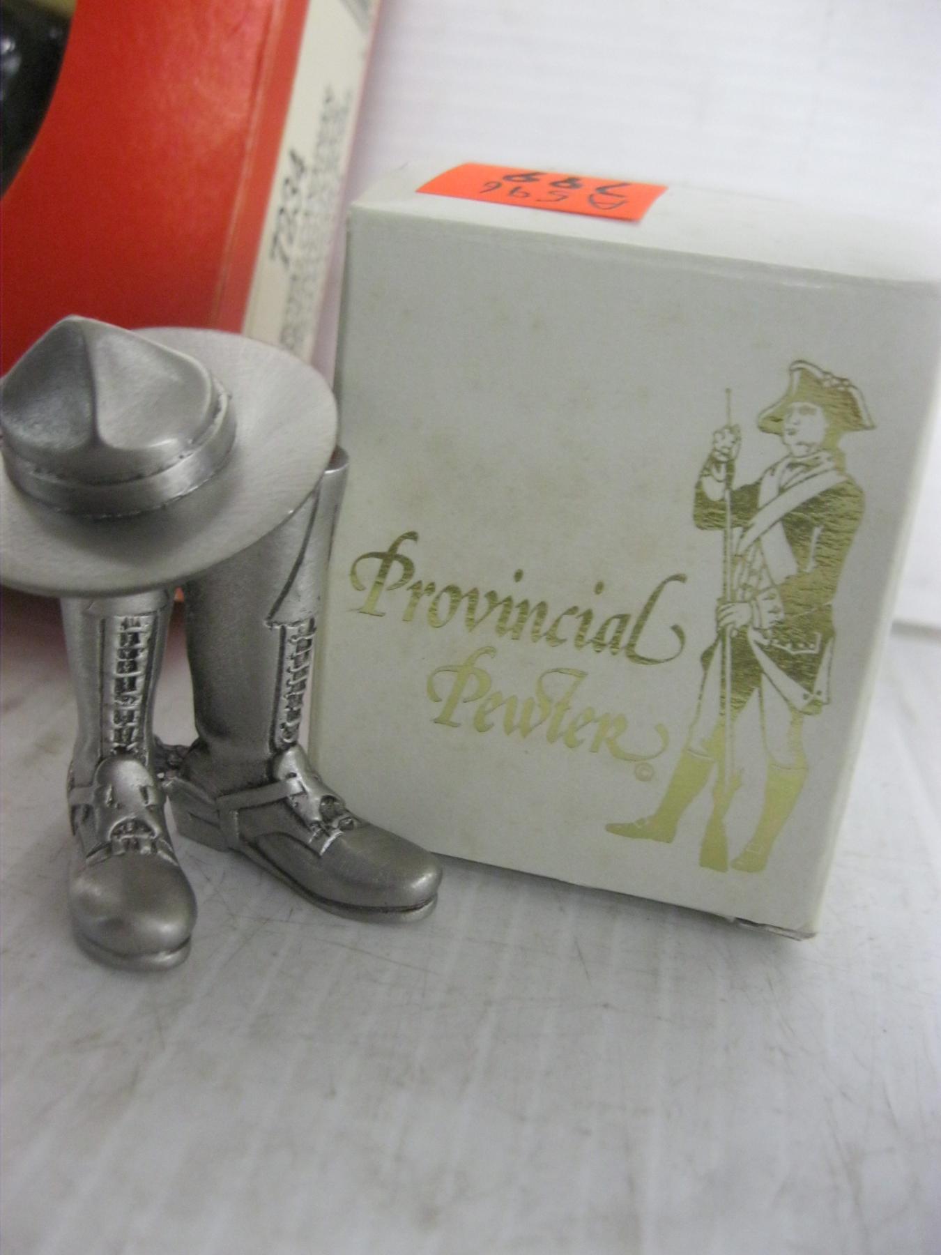 COLLECTABLE RCMP ITEMS - RIDERS ON HORSE, BOOTS, HAT, ETC.