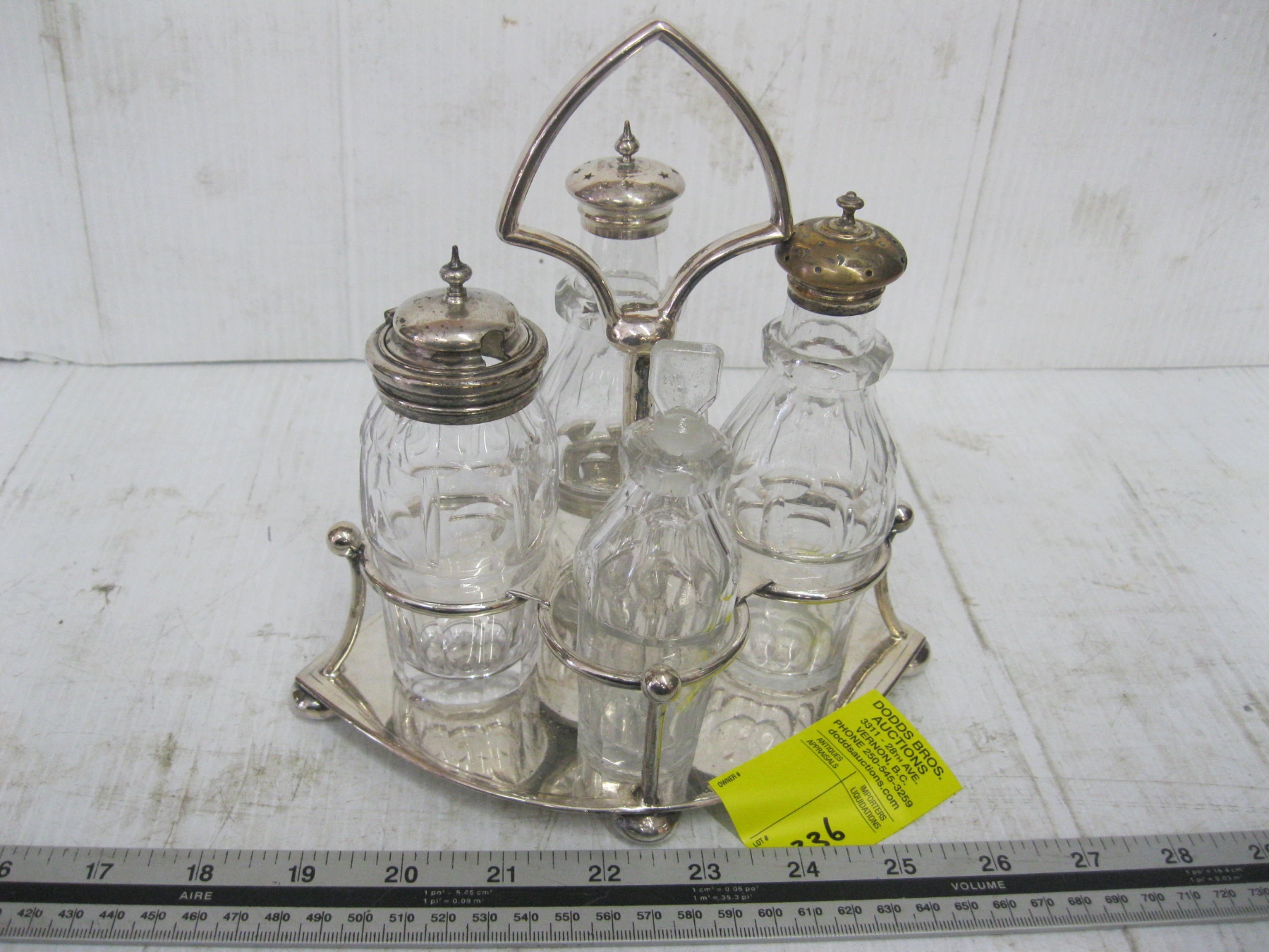 CRUET SET W/STAND - Dodds Auction