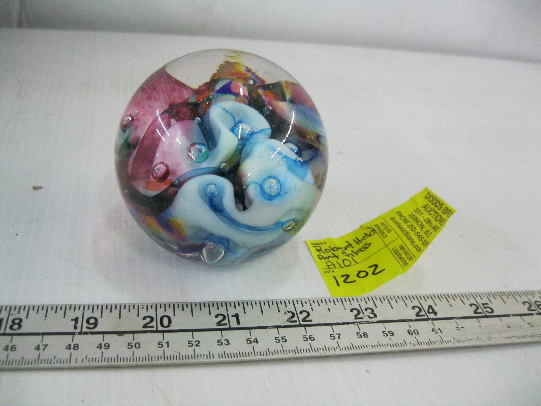 ROBERT HELD ART GLASS PAPER WEIGHT
