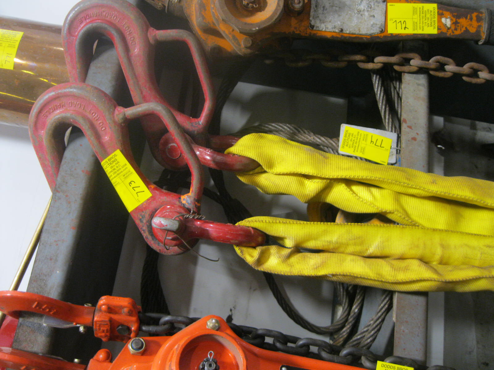 2 H.D. SLINGS W/SHACKLES & HOOKS - Dodds Auction