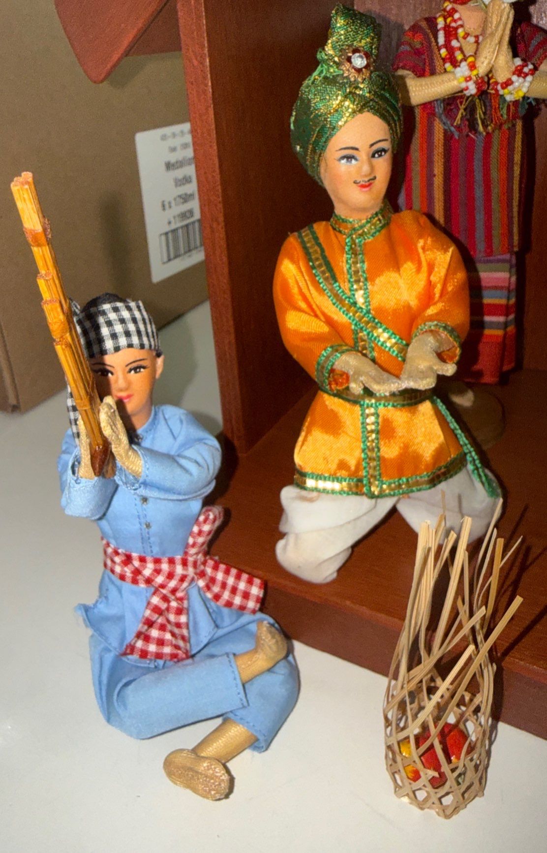 Hand Crafted Nativity Scene - Figures Are Dressed In Traditional Thai ...