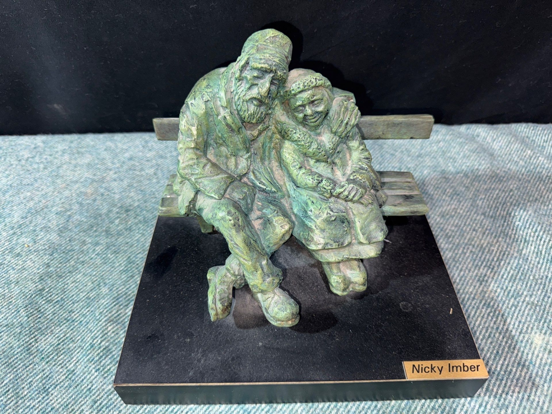 Nicky Imber Cuddling Couple Statue - Beck Auctions Inc.