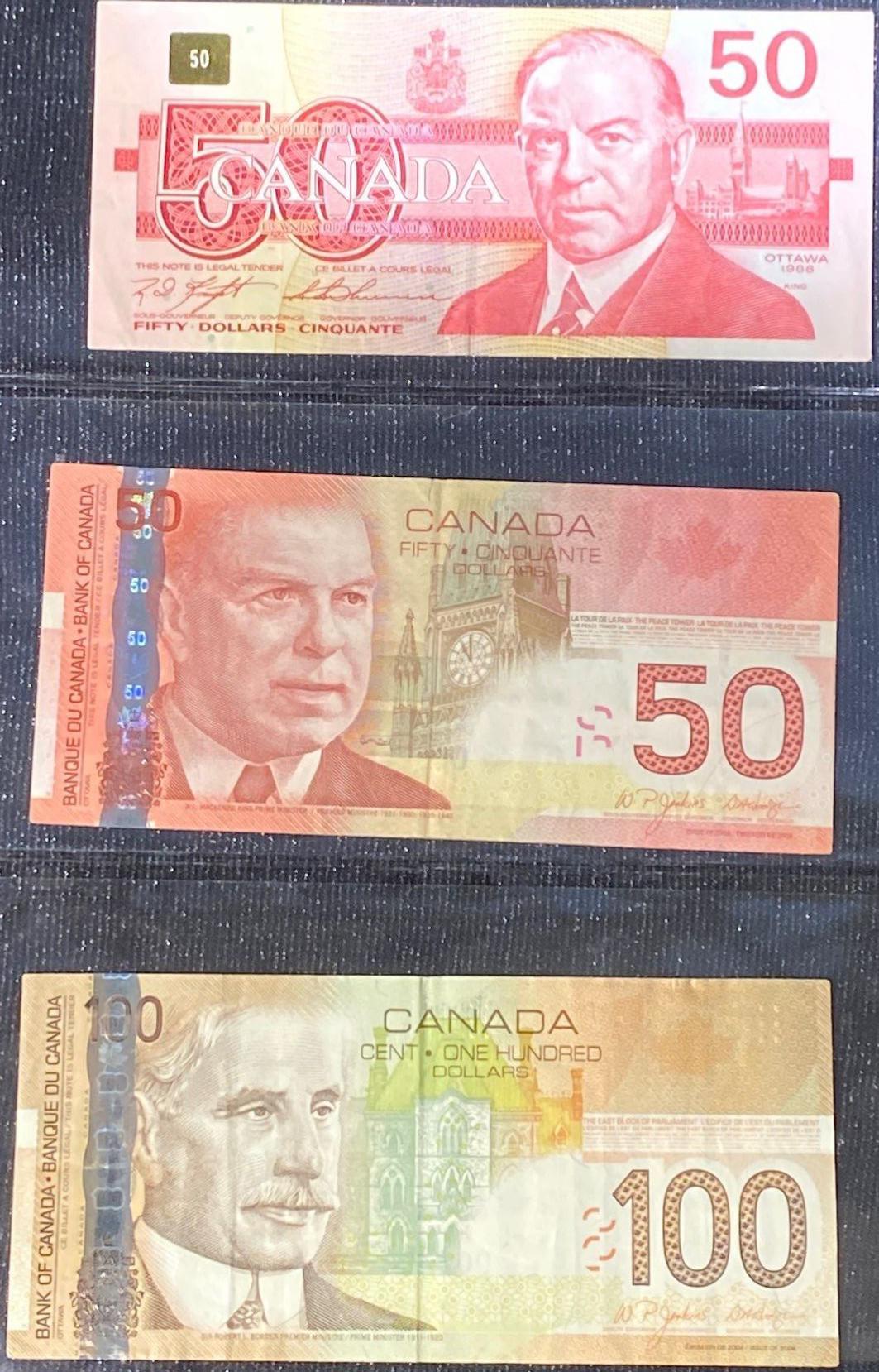 Canadian $100 & $50 Bills - Beck Auctions Inc.