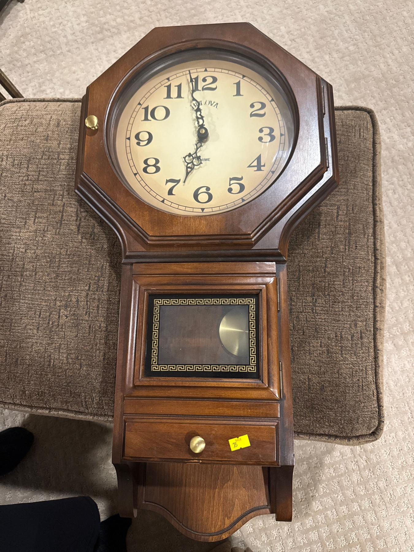 BULOVA Chime Hanging Wall Clock - 27L - Beck Auctions Inc.