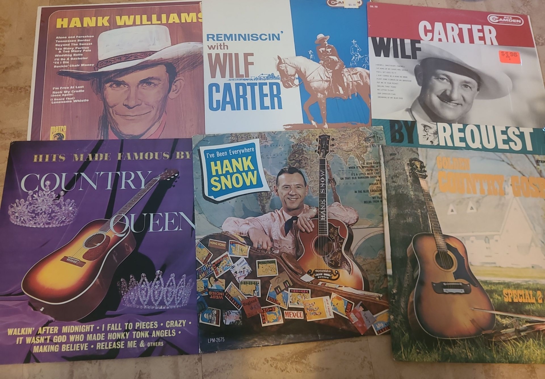 Collection of Records Including: Wilf Carter, The Emeralds and More ...