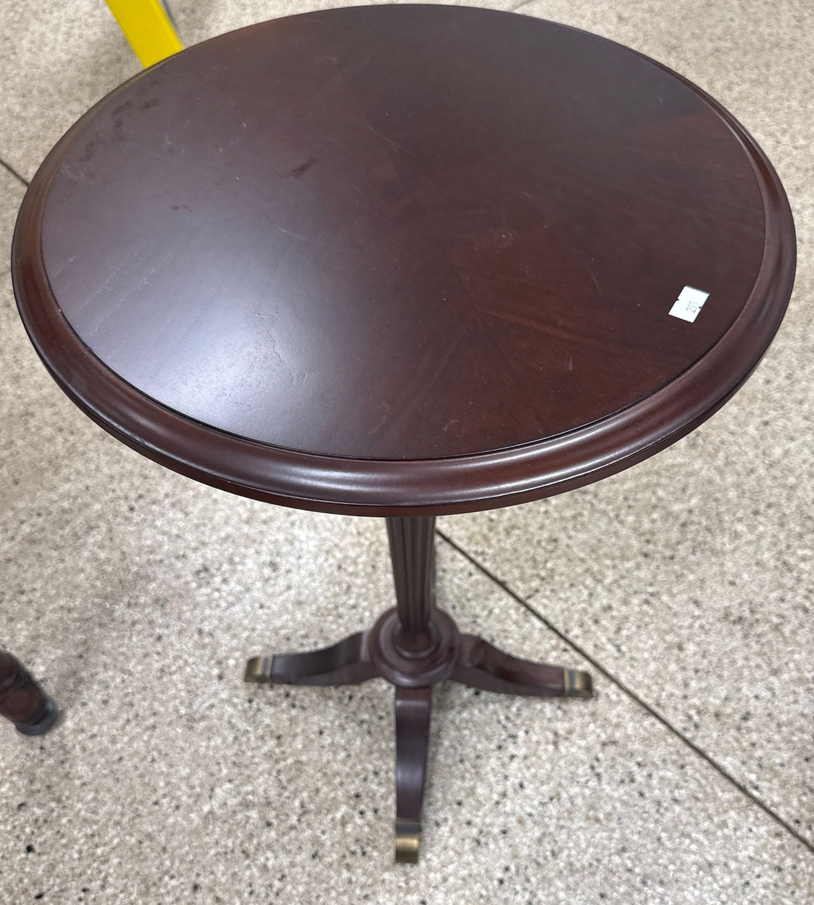 Small Wooden Round Table - 16.5x26 - Beck Auctions Inc.