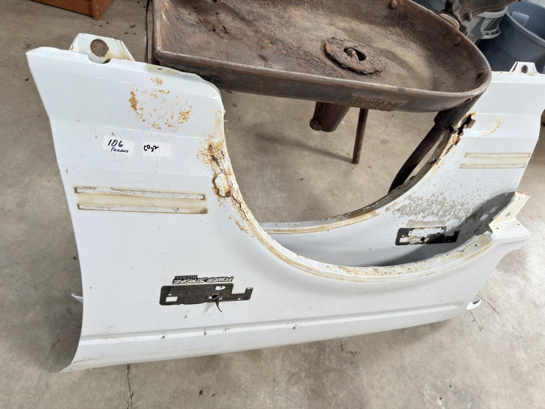 WHITE TRUCK FENDERS