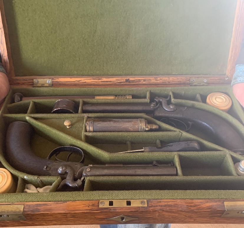CHARLES LANCASTER DOUBLE BARRELED REVOLVER SET