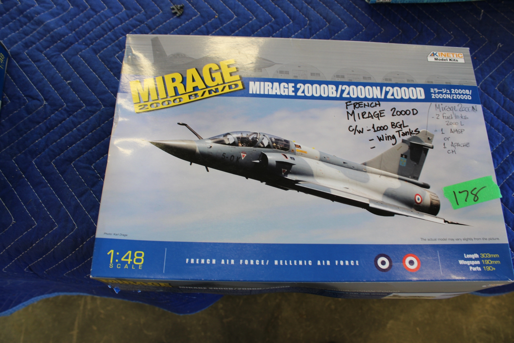 Kinetic Model Kits 1:48 Scale Military Model Set French Mirage 2000D
