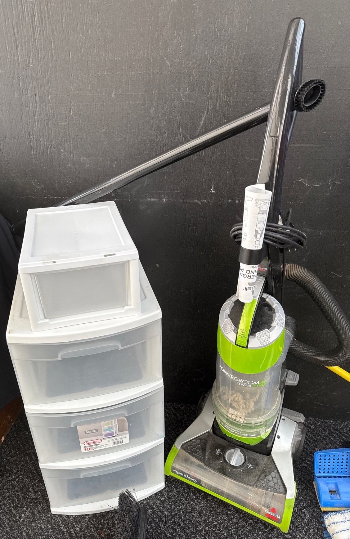 Bissell Power Groom Rewind One pass Technology Upright Vaccuum w/Broom ...