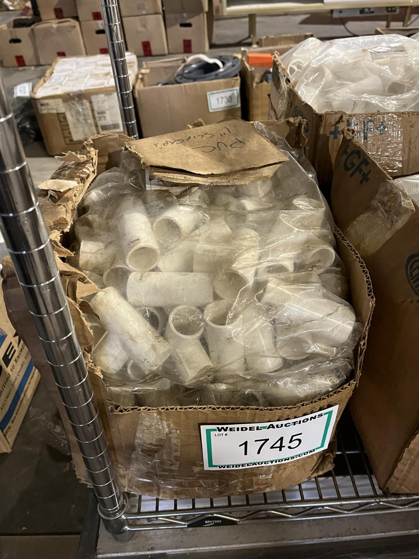 Box of White PVC 1" SLIP Caps & 3/4"x1" FTP Couplers
