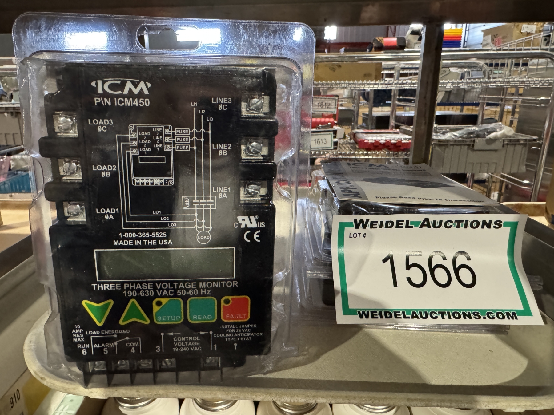 Lot of 3, ICM 450 Three Phase Voltage Monitors