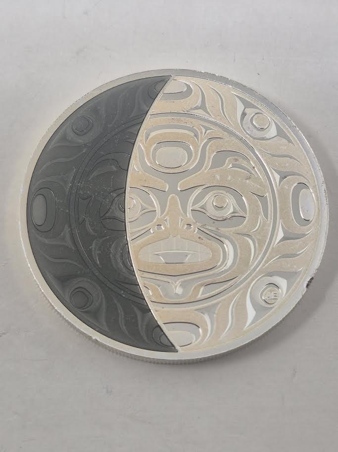 2 Oz .9999 Silver Phases of The Moon Coin